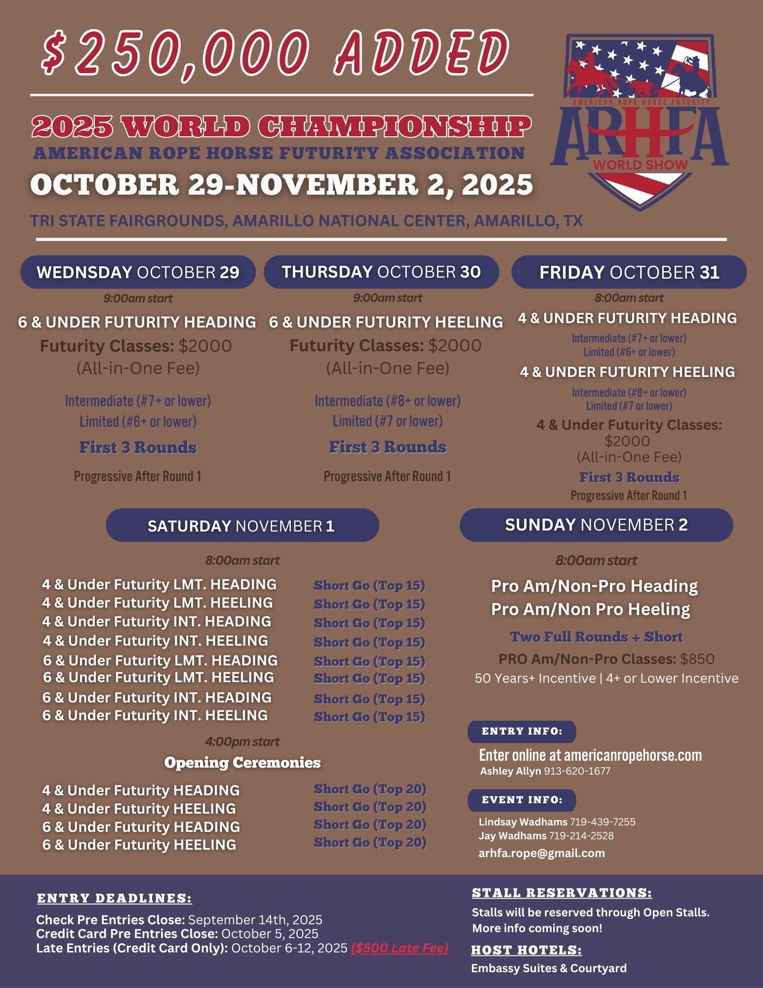 2025 ARHFA World Championship - American Rope Horse Futurity Association